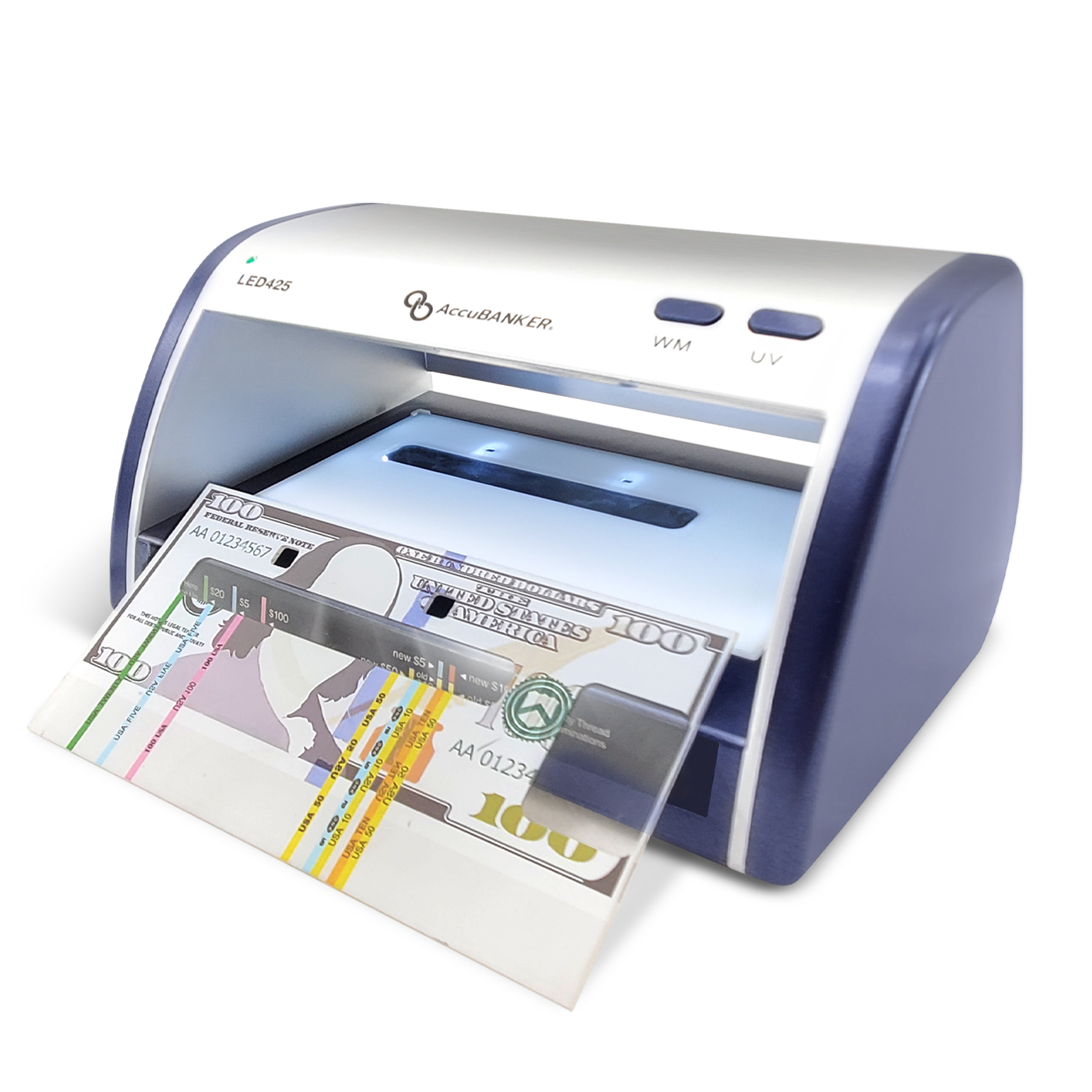 LED425 Counterfeit Bill/Document Validator with Guide – AccuBANKER